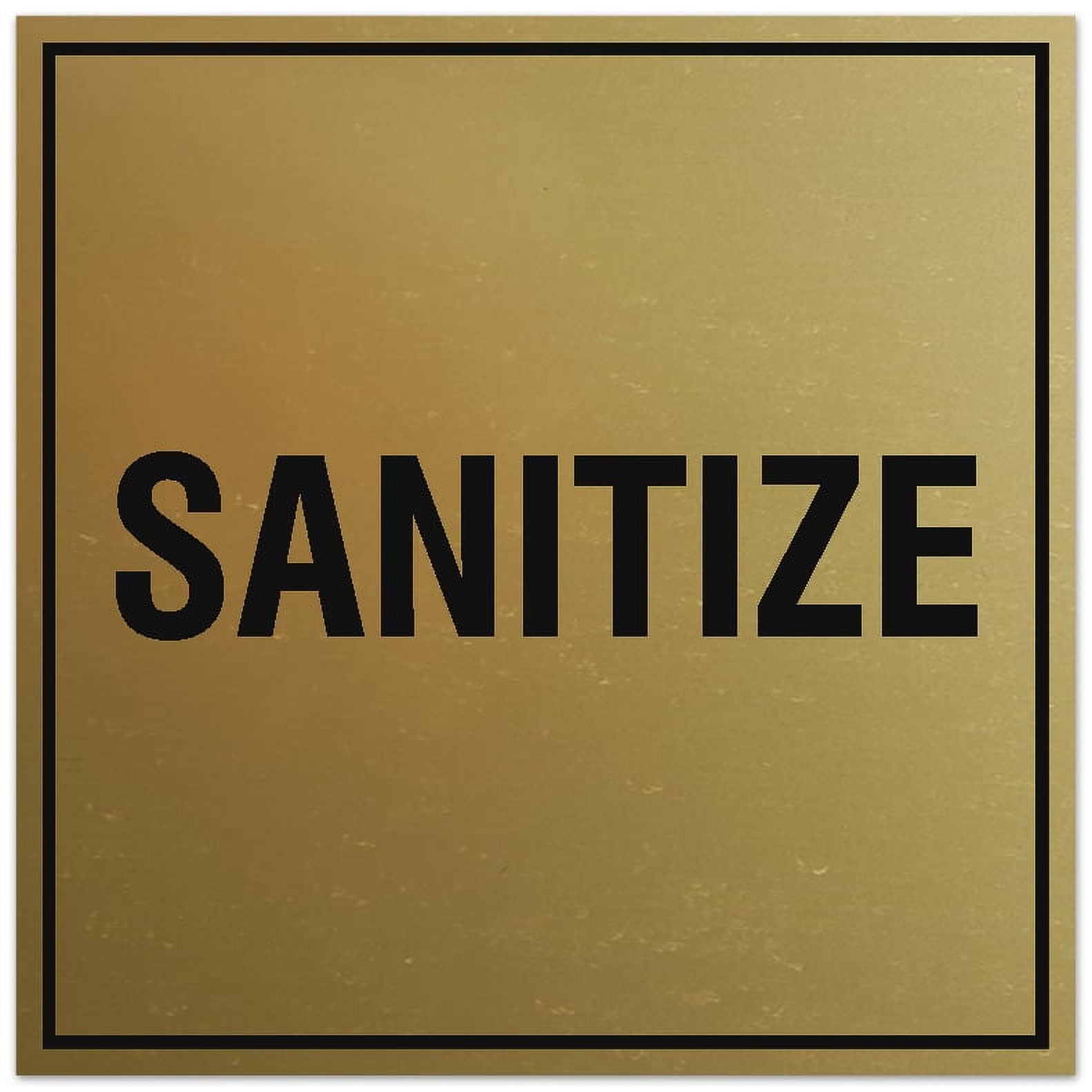 Signs ByLITA Square Sanitize Sign - Easy Installation | Durable ...