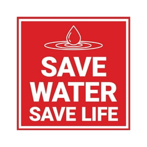 Signs ByLITA Circle Conserve Water Sign (Blue) - Large - Walmart.com
