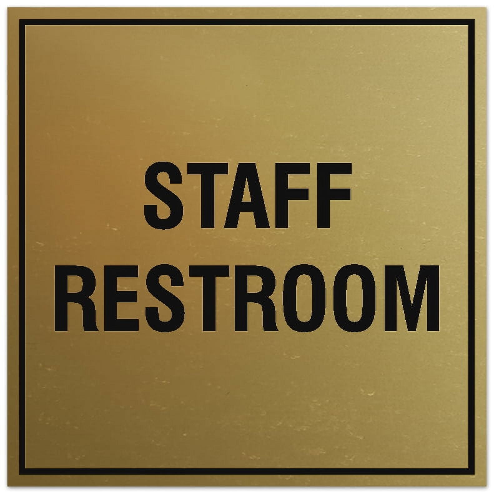 Signs ByLITA Square Staff Restroom Sign - Easy Installation | Durable ...