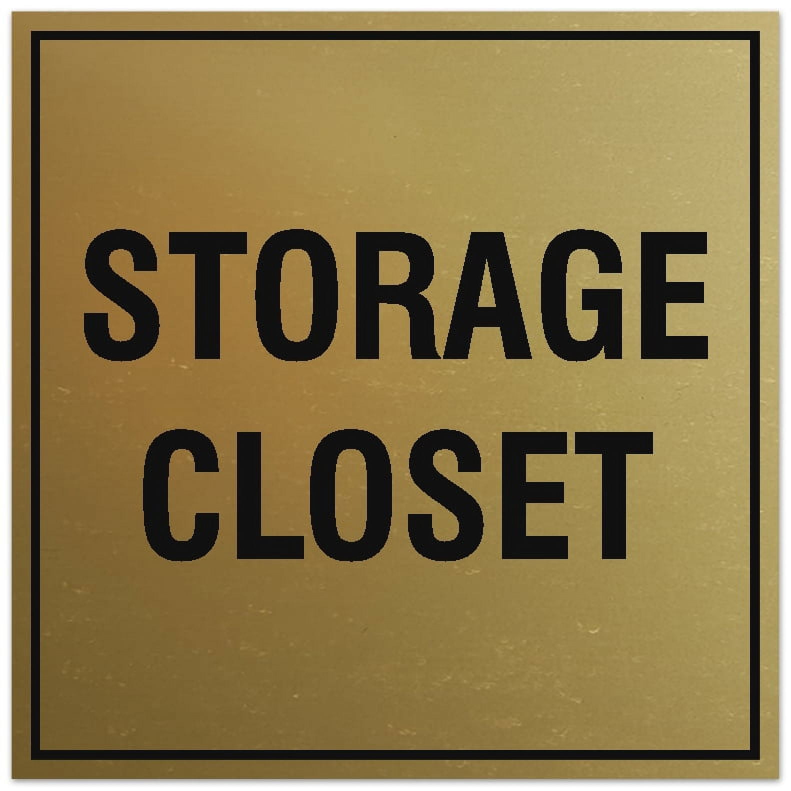 Signs ByLITA Square Storage Closet Sign - Easy Installation | Durable ...