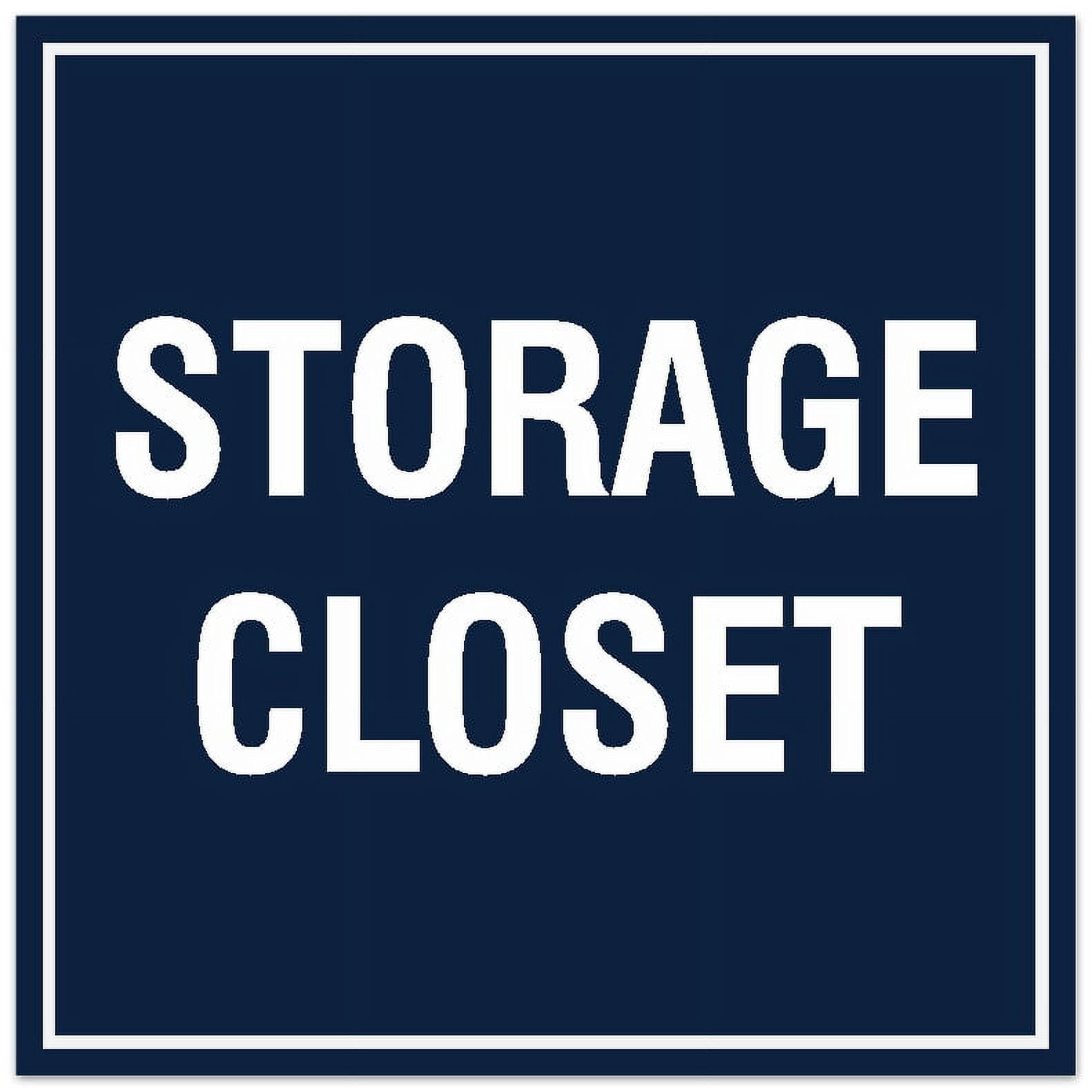 Signs ByLITA Square Storage Closet Sign - Easy Installation | Durable ...