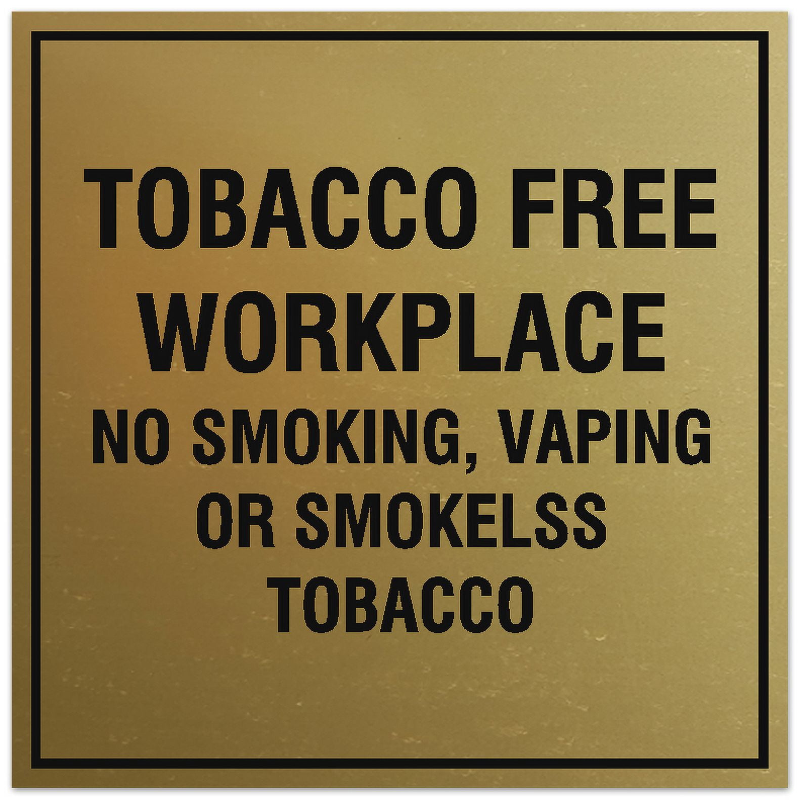 Signs ByLITA Square Tobacco Free Workplace Sign - Easy Installation ...