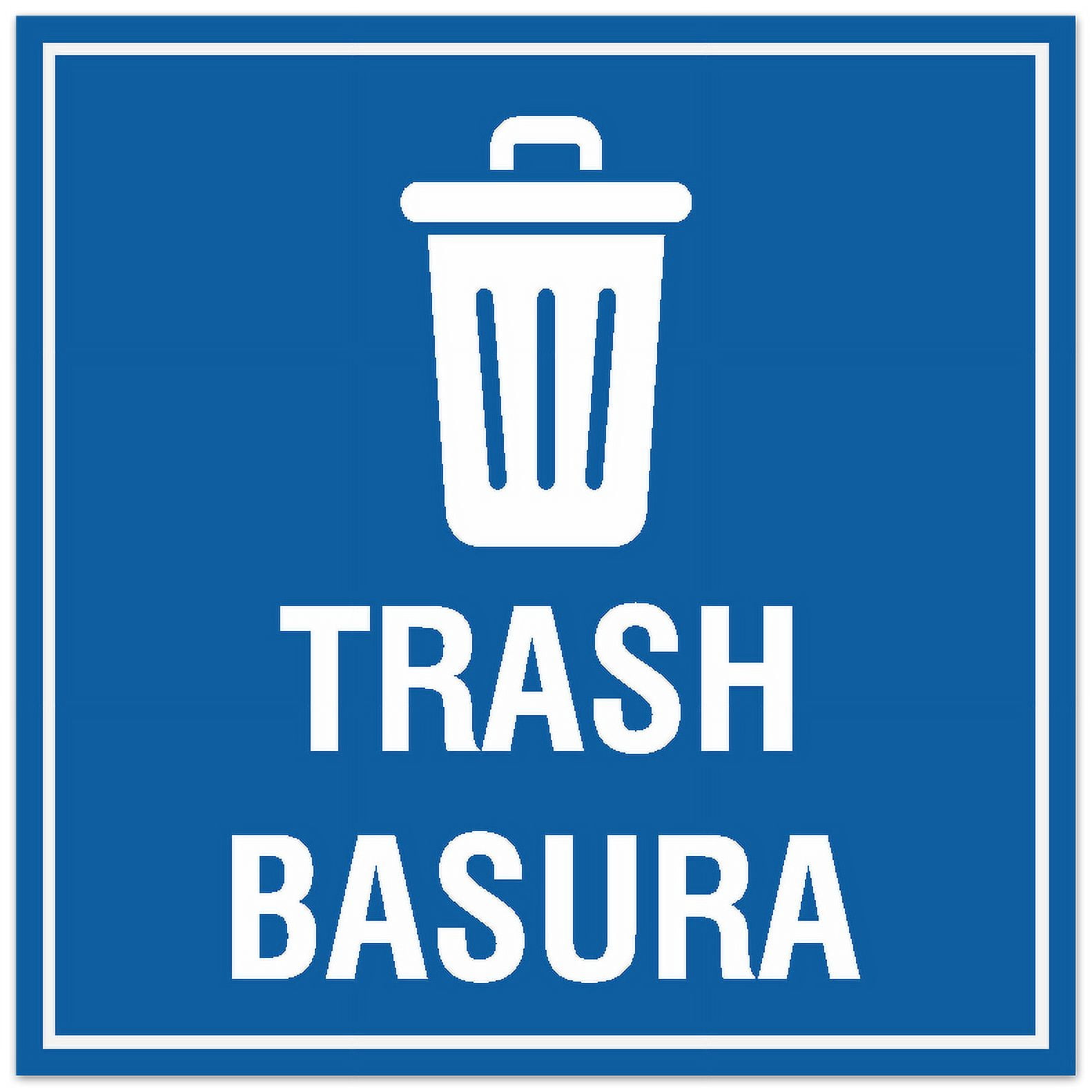 Signs ByLITA Square Trash Basura Sign - Easy Installation | Durable ...