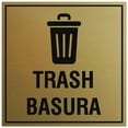Signs ByLITA Square Trash Basura Sign - Easy Installation | Durable ...