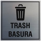 Signs ByLITA Square Trash Basura Sign - Easy Installation | Durable ...