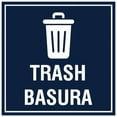 Signs ByLITA Square Trash Basura Sign - Easy Installation | Durable ...