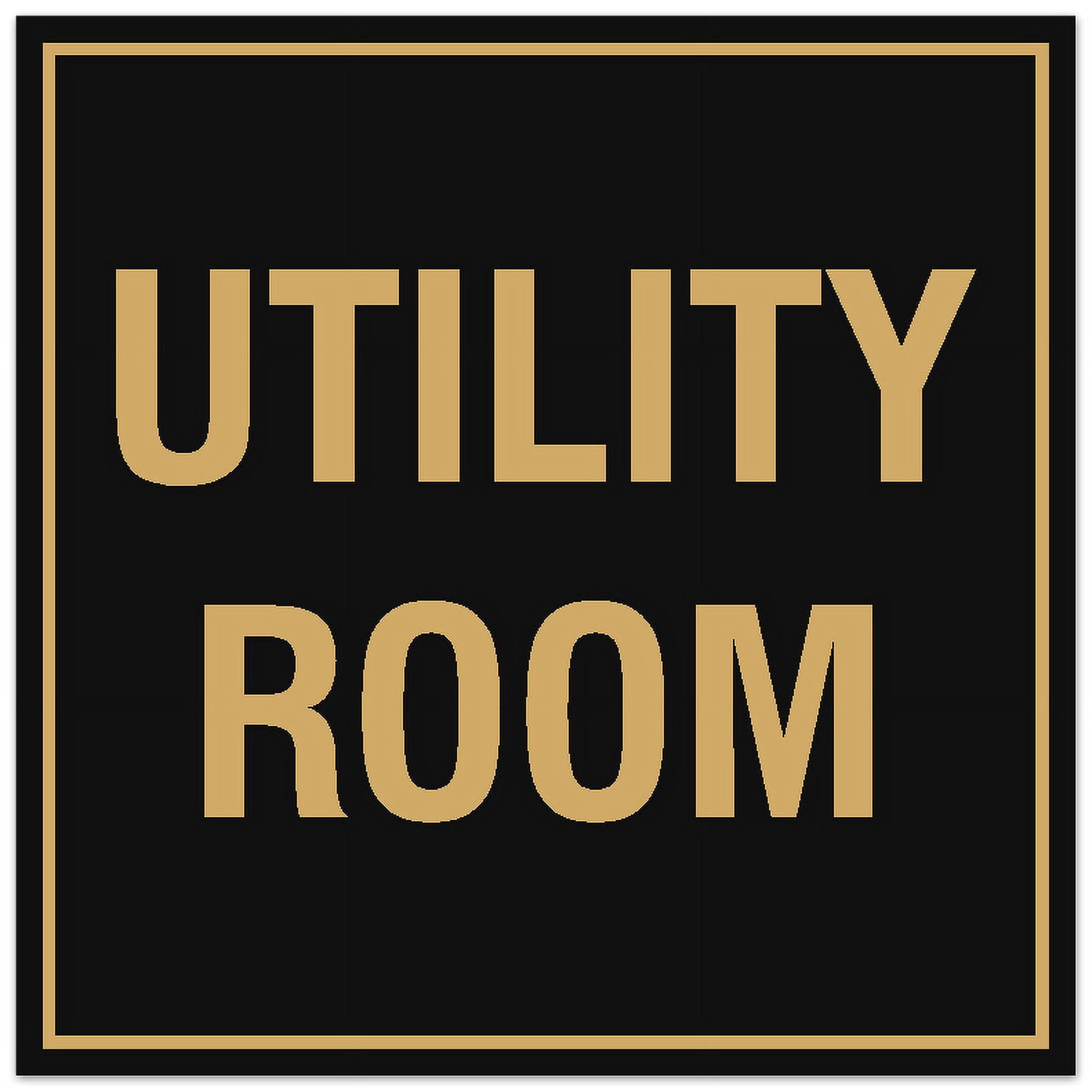 Signs ByLITA Square Utility Room Sign - Easy Installation | Durable ...