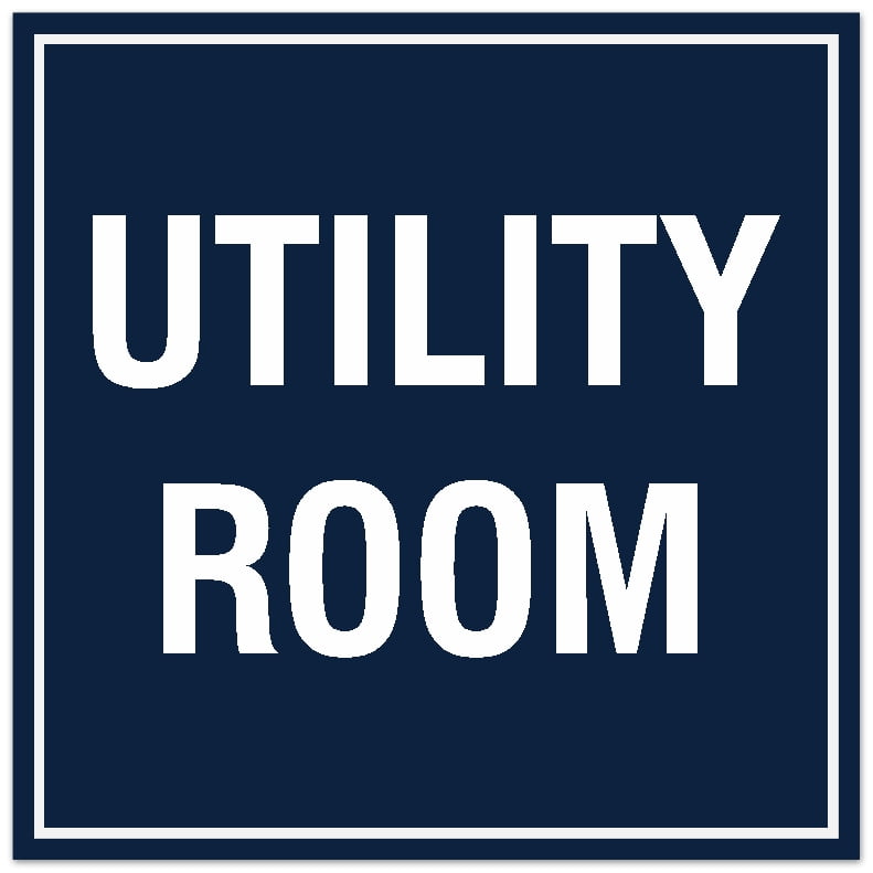 Signs ByLITA Square Utility Room Sign - Easy Installation | Durable ...