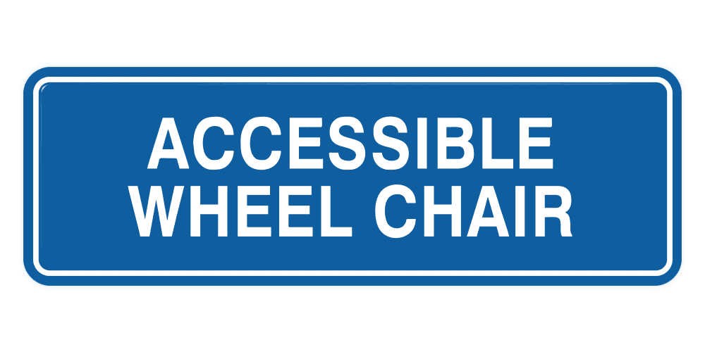 Signs ByLITA Standard Accessible Wheel Chair Sign (Blue) - Small ...