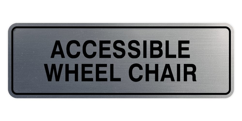 Signs ByLITA Standard Accessible Wheel Chair Sign (Brushed Silver ...