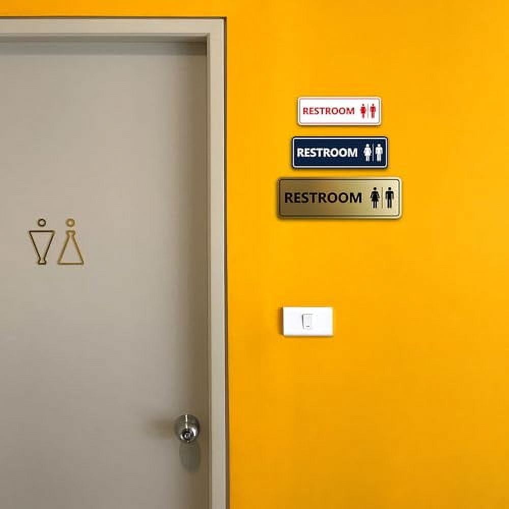 Signs ByLITA Standard All Gender Restroom Sign (Red/Yellow) - Medium 10 ...