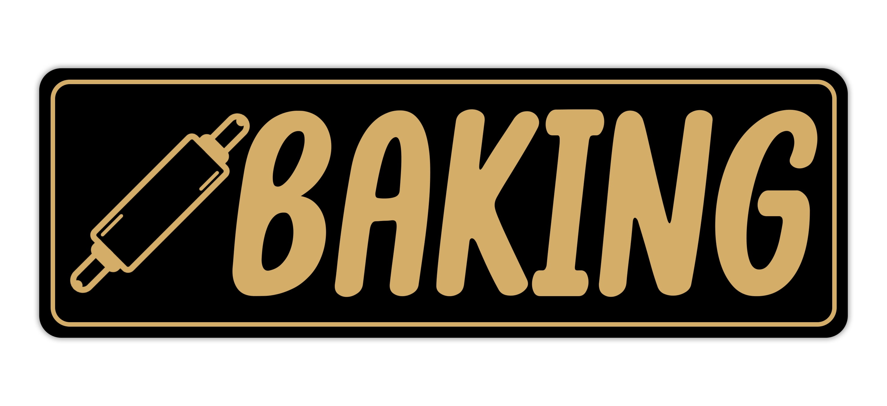 Signs ByLITA Standard Baking Sign (Black Gold) - Large - Walmart.com