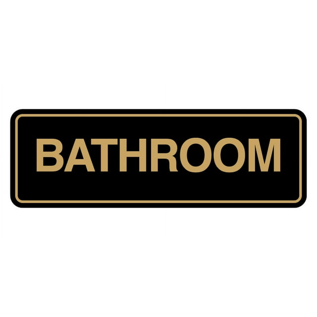 Signs ByLITA Standard Bathroom Wall or Door Sign | Easy Installation ...