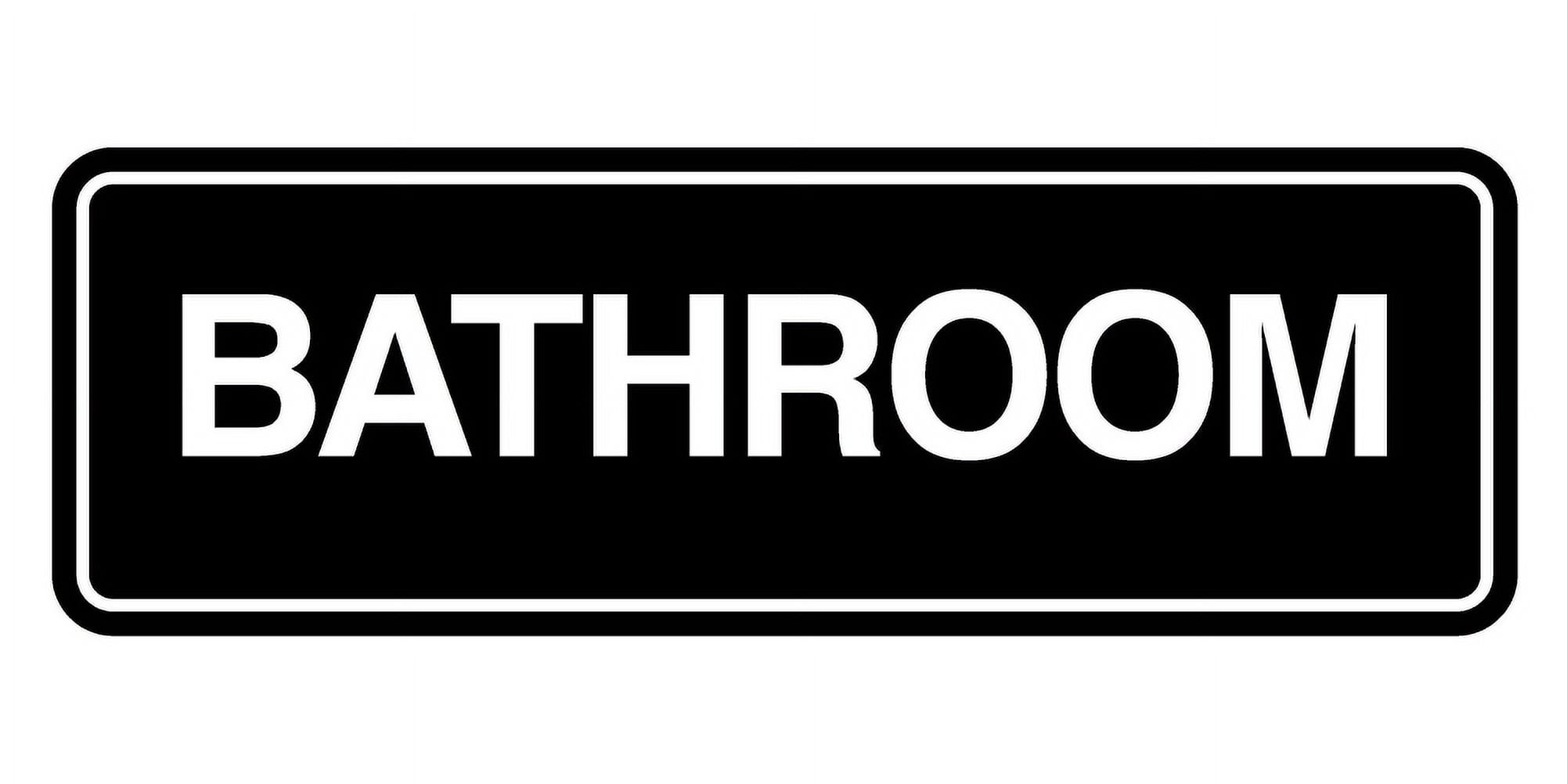 Signs ByLITA Standard Bathroom Wall or Door Sign | Easy Installation ...