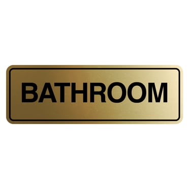 Basic Unisex Restroom Sign (Dark Brown) - Large - Walmart.com