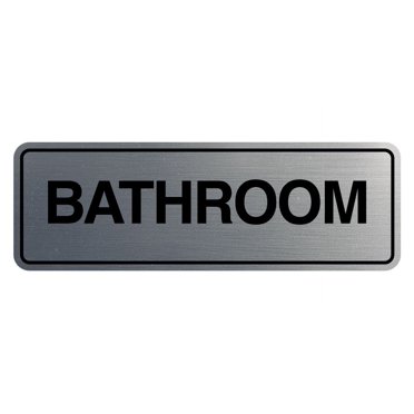 Basic Unisex Restroom Sign (Navy Blue / White) - Large - Walmart.com