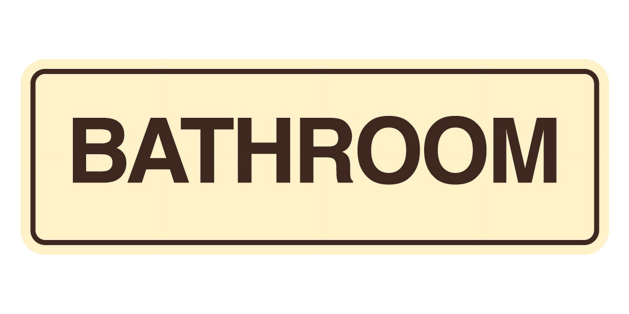 Signs ByLITA Standard Bathroom Wall or Door Sign | Easy Installation ...