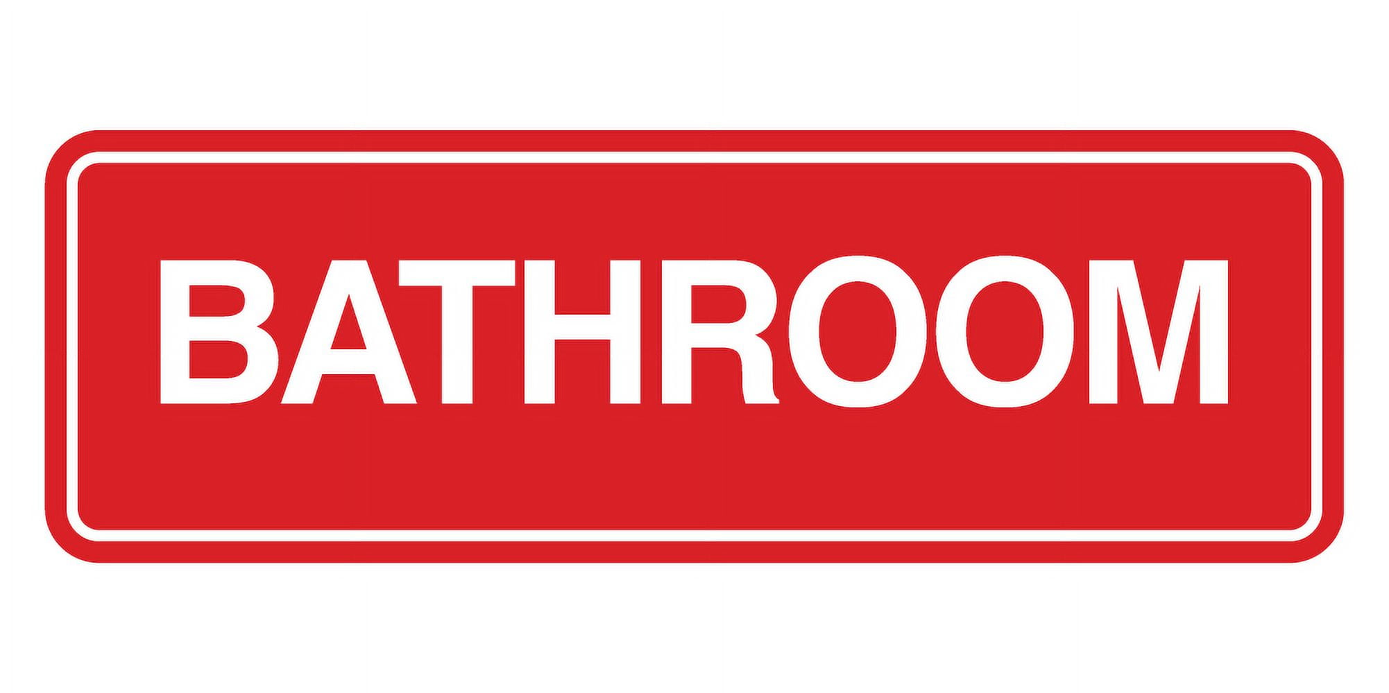 Signs ByLITA Standard Bathroom Wall or Door Sign | Easy Installation ...