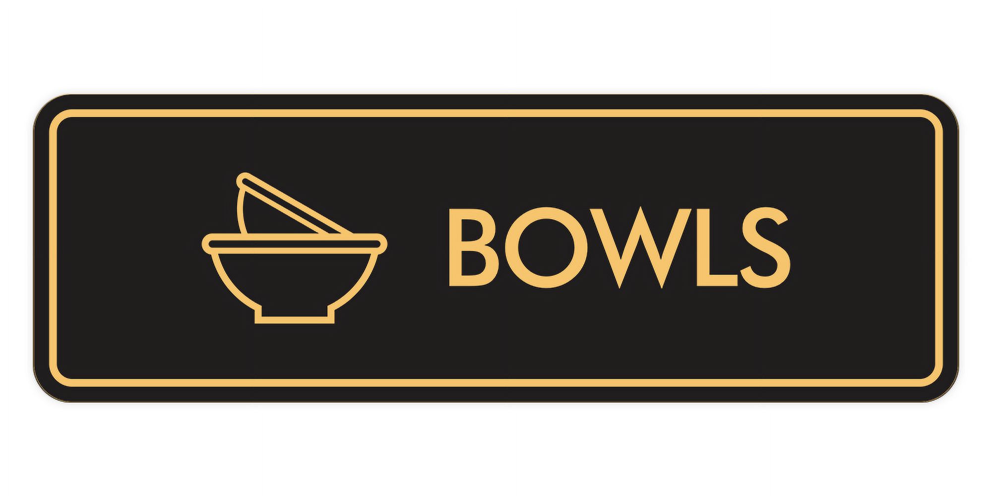 Signs ByLITA Standard Bowls Door or Wall Sign Easy Installation ...