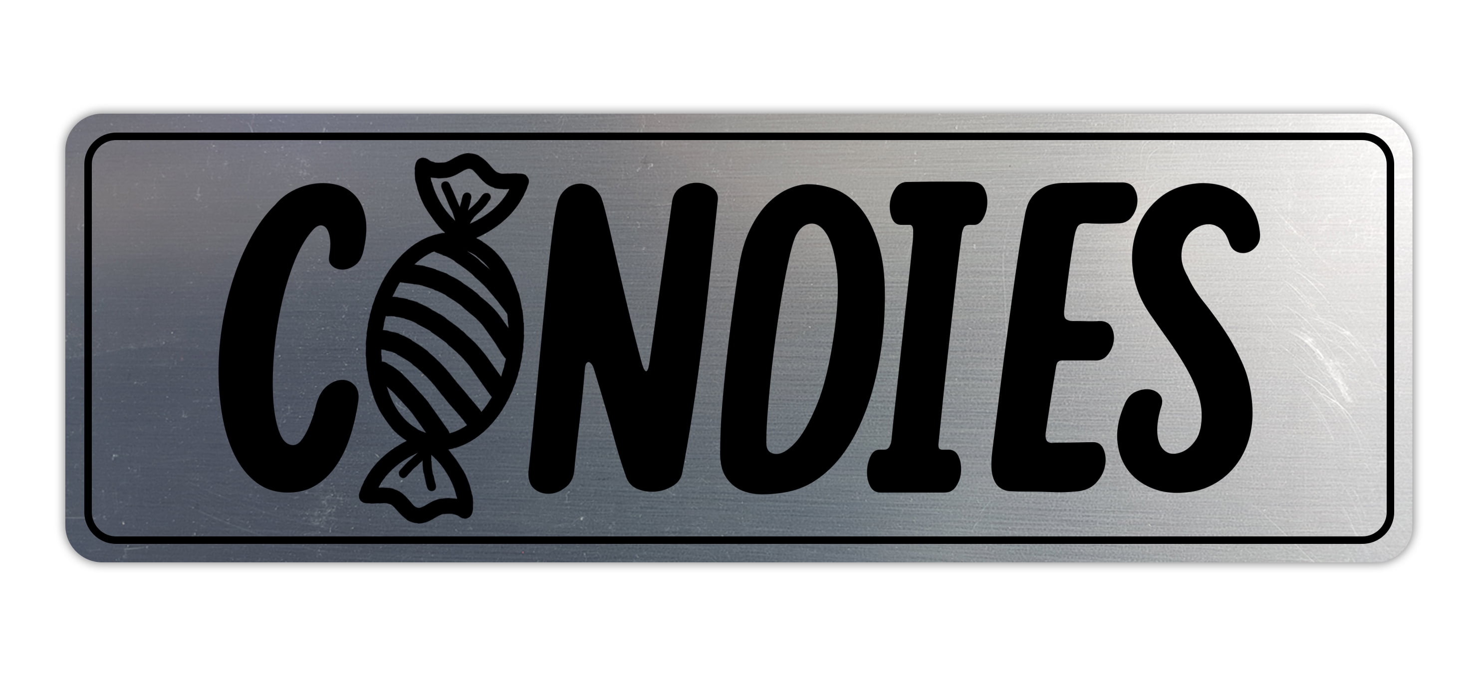 Signs ByLITA Standard Candies Sign (Brushed Silver) - Medium - Walmart.com