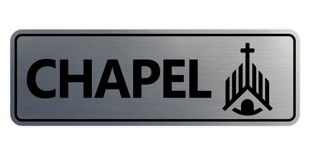 Signs ByLITA Standard Chapel Sign (Brushed Silver) - Small - Walmart.com