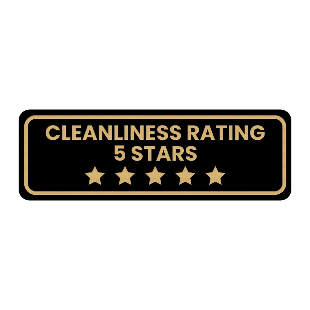 Signs ByLITA Standard Cleanliness Rating 5 Stars Door or Wall Sign ...