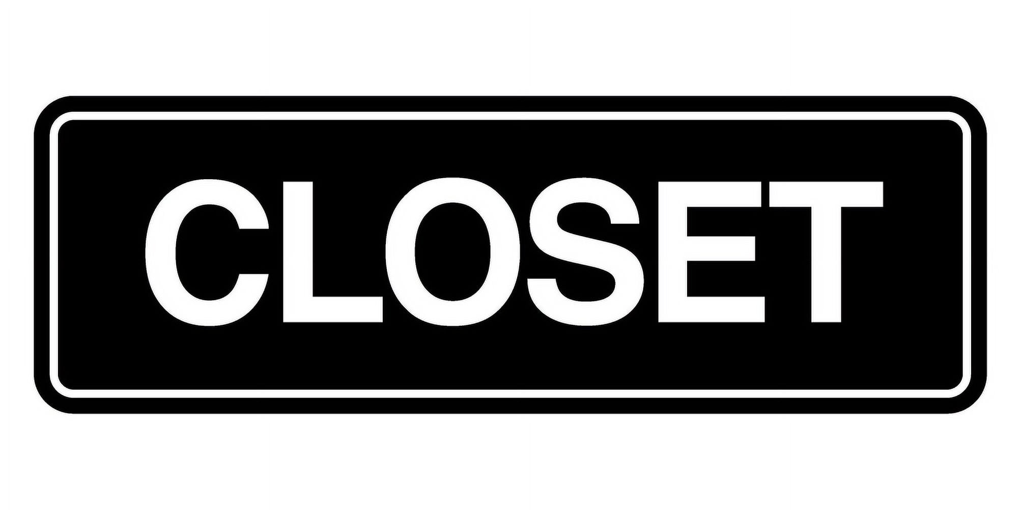 Signs ByLITA Standard Closet Wall or Door Sign | Easy Installation ...