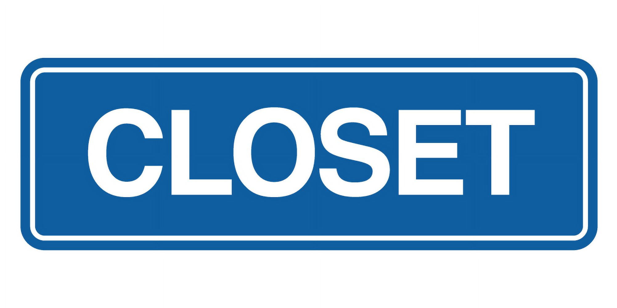 Signs ByLITA Standard Closet Wall or Door Sign | Easy Installation ...