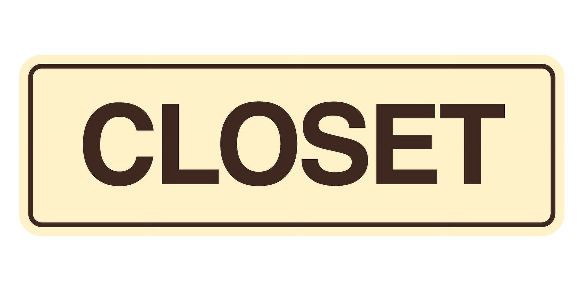 Signs ByLITA Standard Closet Wall or Door Sign | Easy Installation ...