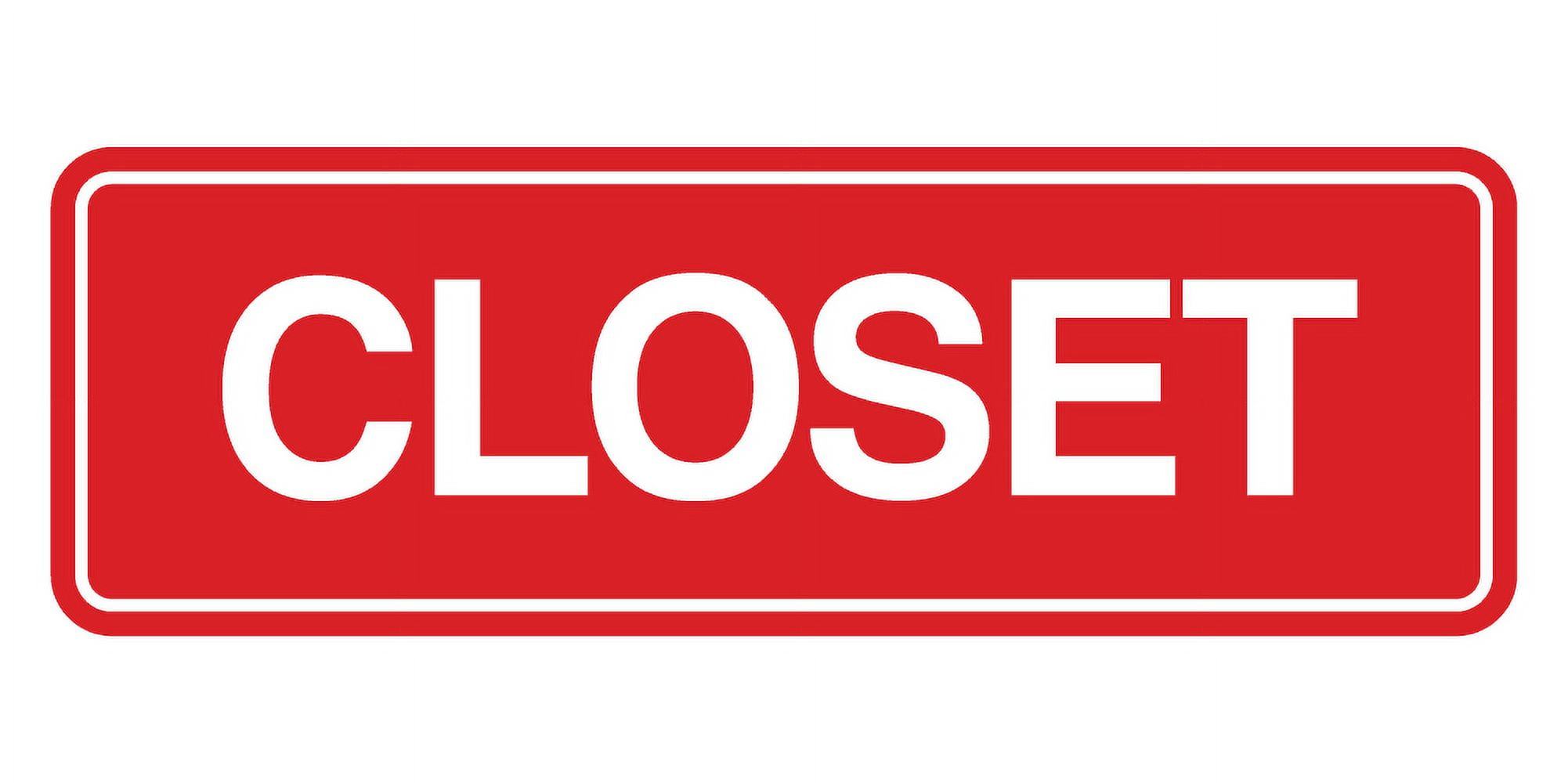 Signs ByLITA Standard Closet Wall or Door Sign | Easy Installation ...