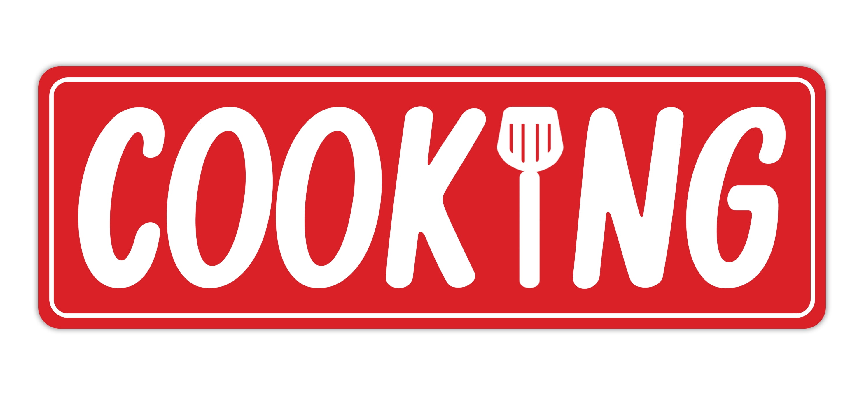 Signs ByLITA Standard Cooking Sign (Red) - Medium - Walmart.com