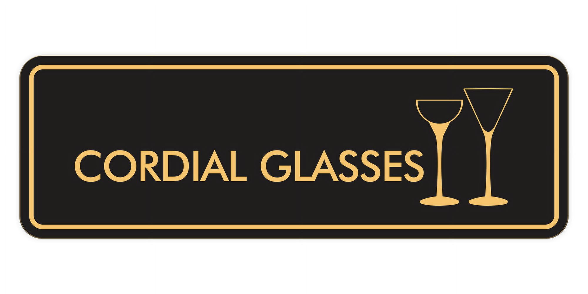 Signs ByLITA Standard Cordial Glasses Door or Wall Sign Easy ...