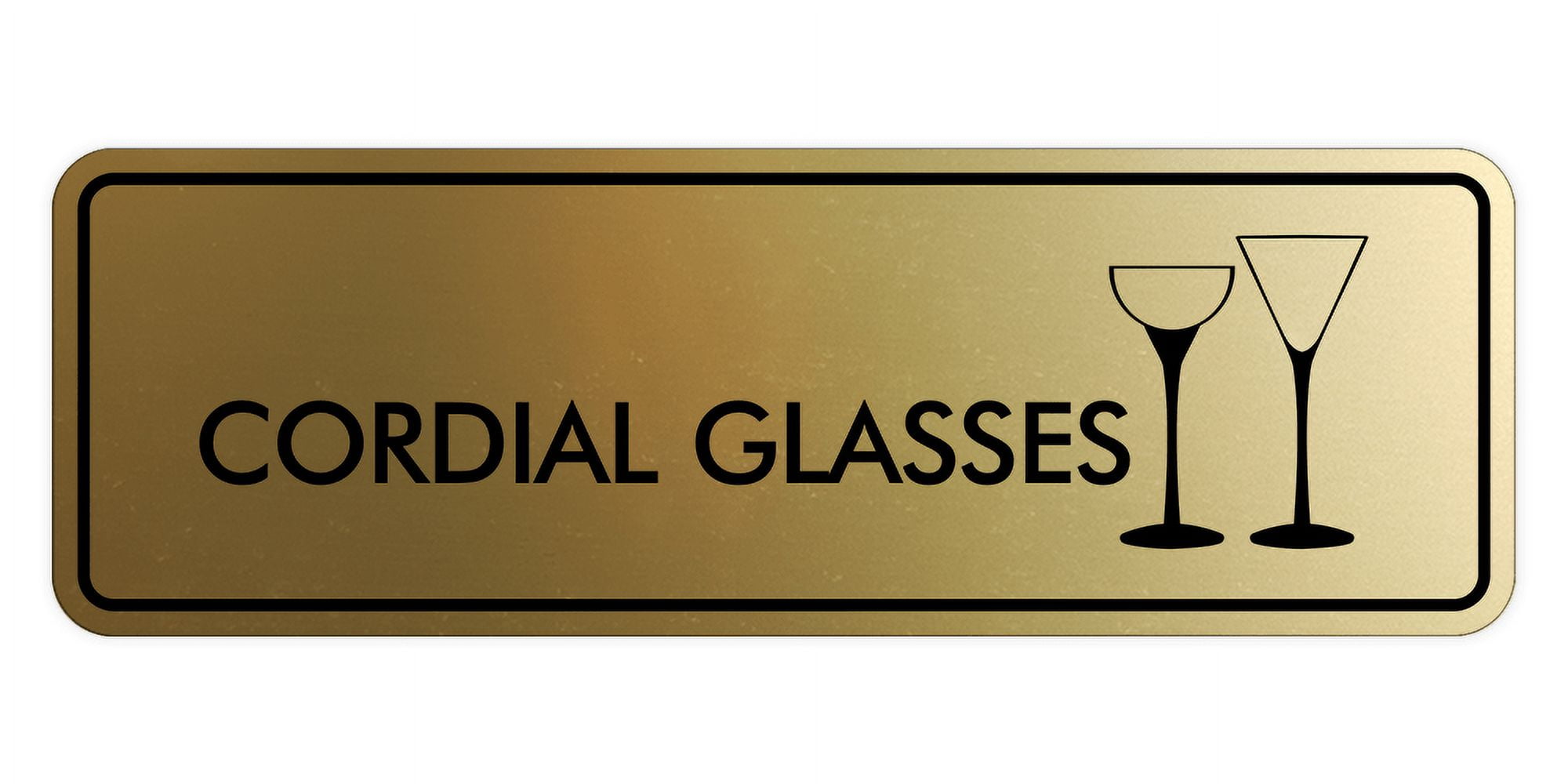 Signs ByLITA Standard Cordial Glasses Door or Wall Sign Easy ...