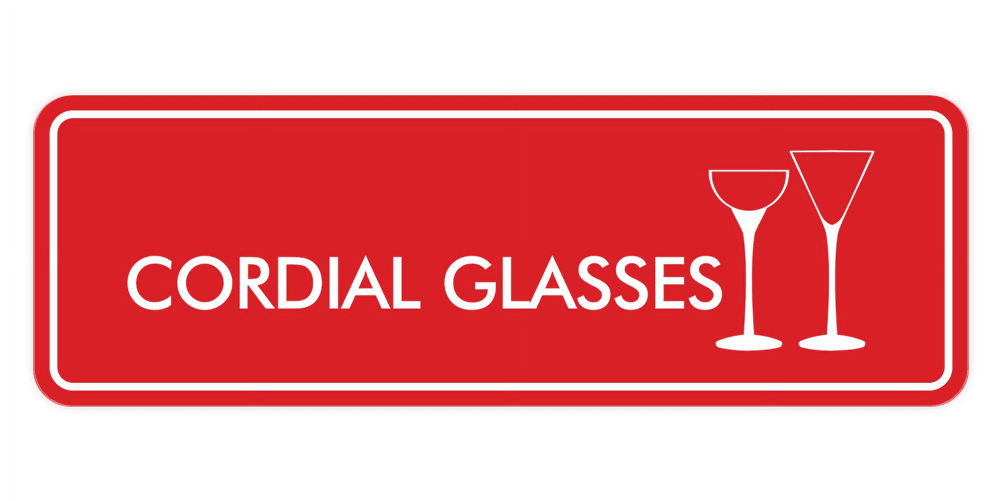 Signs ByLITA Standard Cordial Glasses Door or Wall Sign Easy ...