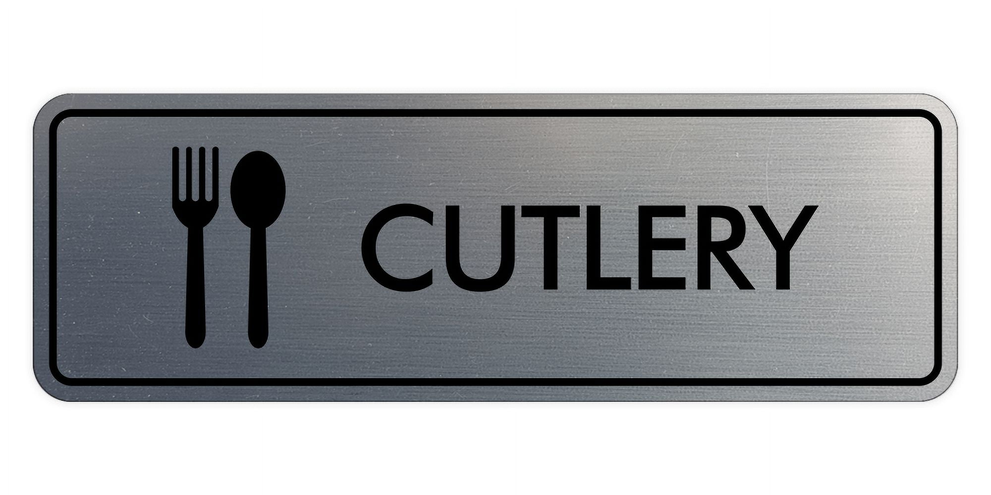 Signs ByLITA Standard Cutlery Door or Wall Sign Easy Installation ...
