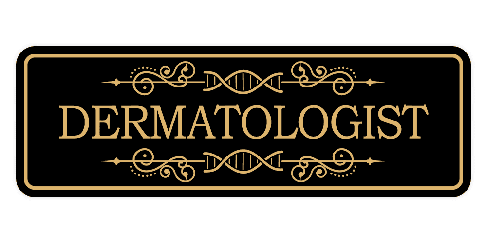 Signs ByLITA Standard Dermatologist Sign (Black /Gold) - Small ...