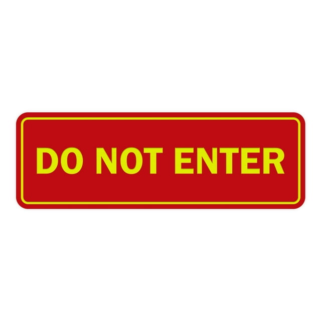 Signs ByLITA Standard Do Not Enter Sign (Red/Yellow) - Large - Walmart ...