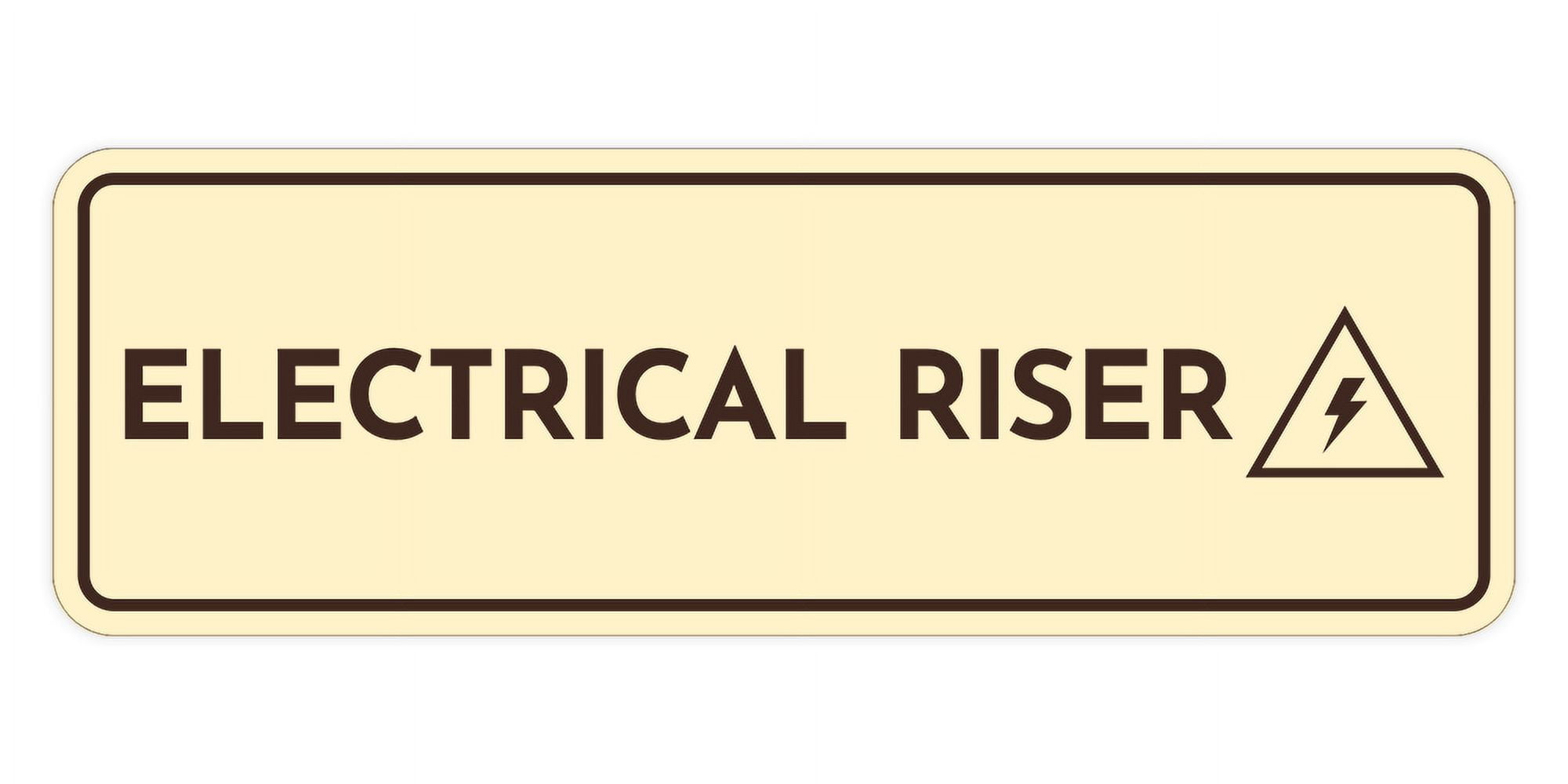 Signs ByLITA Standard Electrical Riser Door or Wall Sign Durable ABS ...