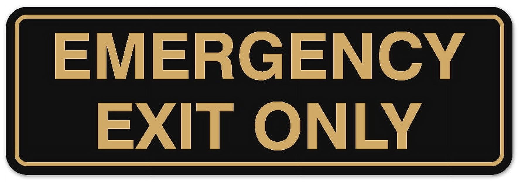 Signs ByLITA Standard Emergency Exit Only Sign - Easy Installation ...