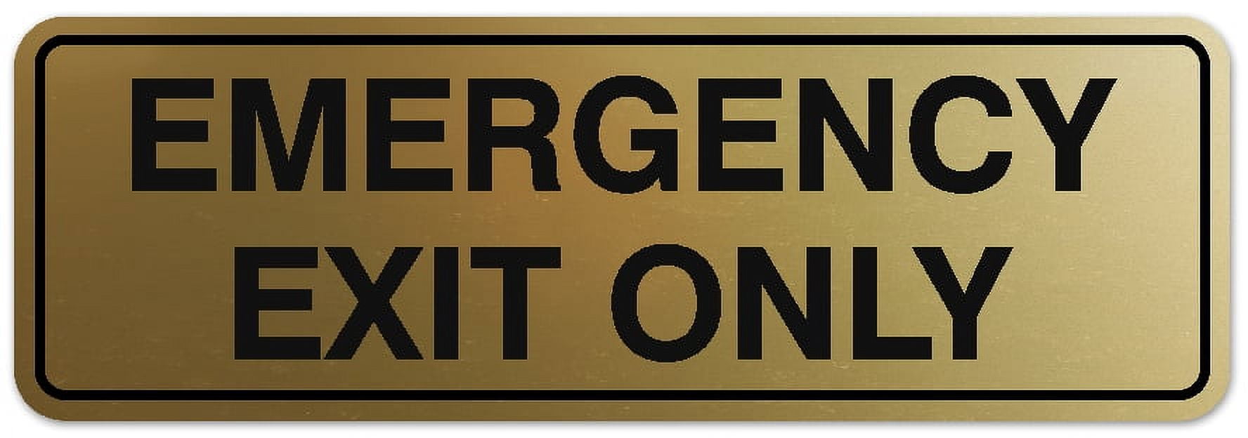 Signs ByLITA Standard Emergency Exit Only Sign - Easy Installation ...