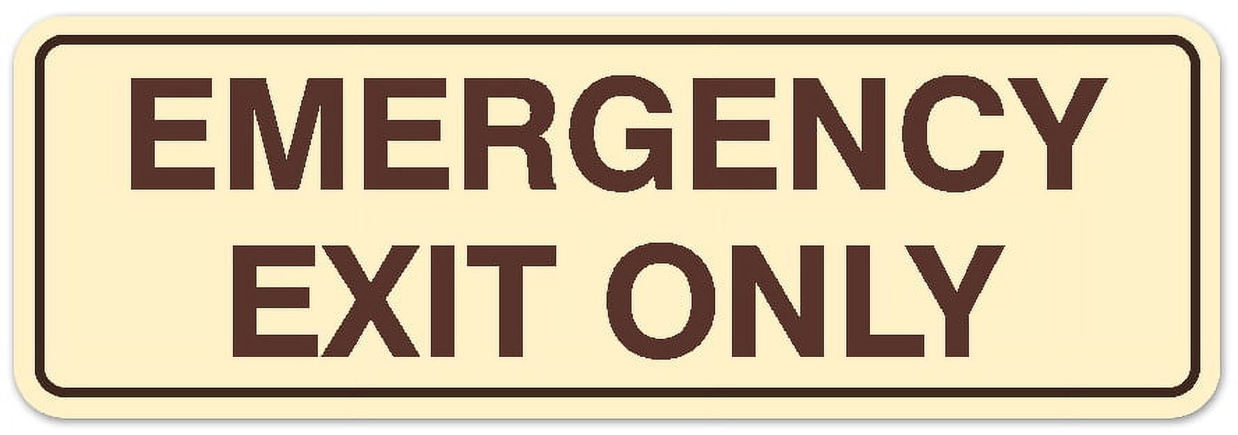 Signs ByLITA Standard Emergency Exit Only Sign - Easy Installation ...