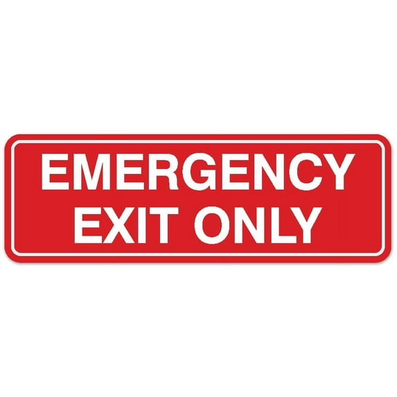 Signs ByLITA Standard Emergency Exit Only Sign - Easy Installation ...