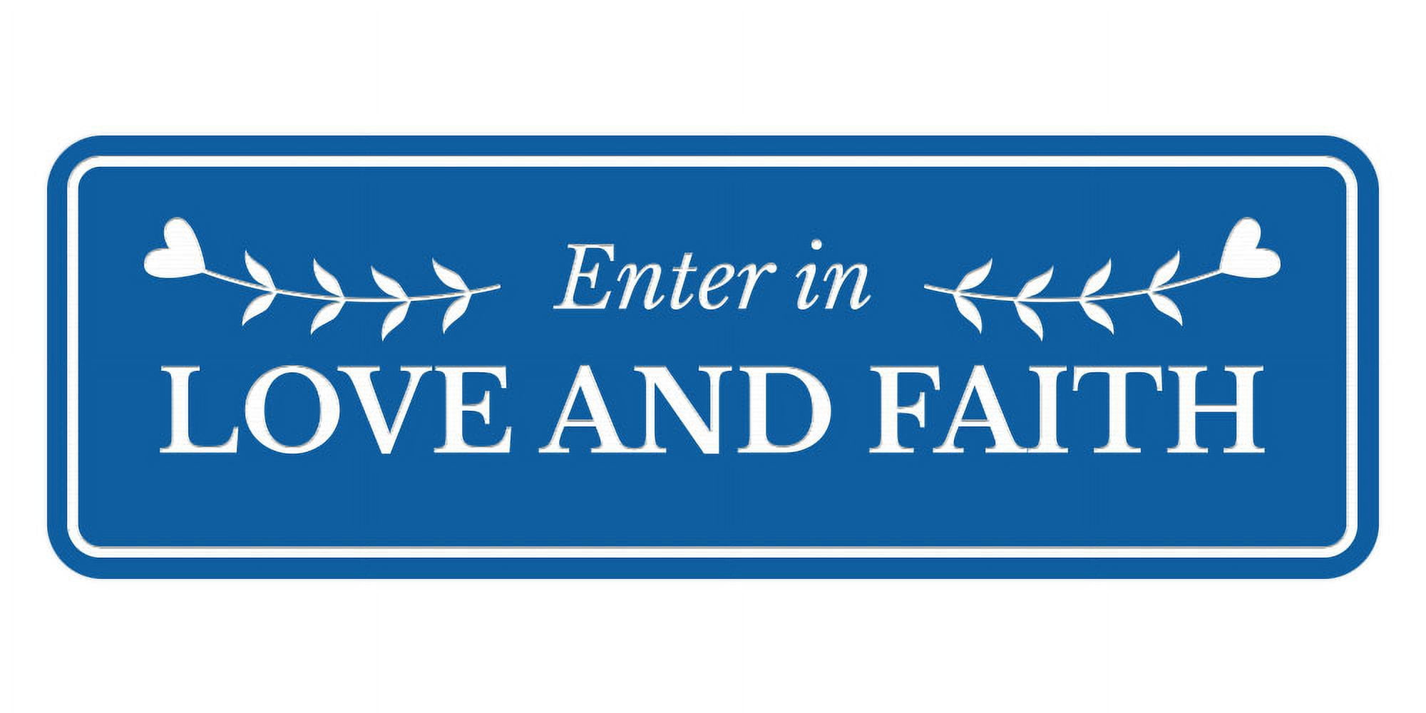 Signs ByLITA Standard Enter in Love and Faith Door or Wall Sign Easy ...