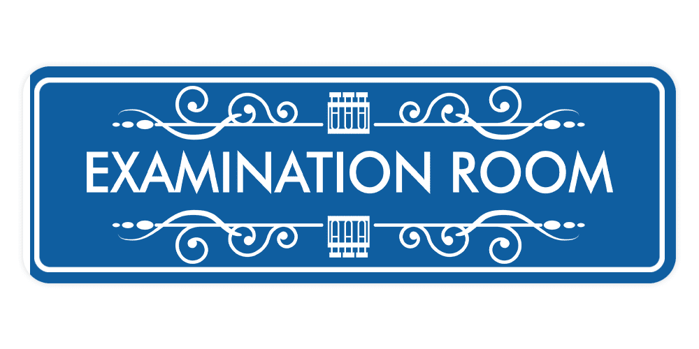 Signs ByLITA Standard Examination Room Sign (Blue) - Small - Walmart.com