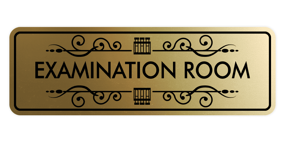 Signs ByLITA Standard Examination Room Sign (Brushed Gold) - Large ...