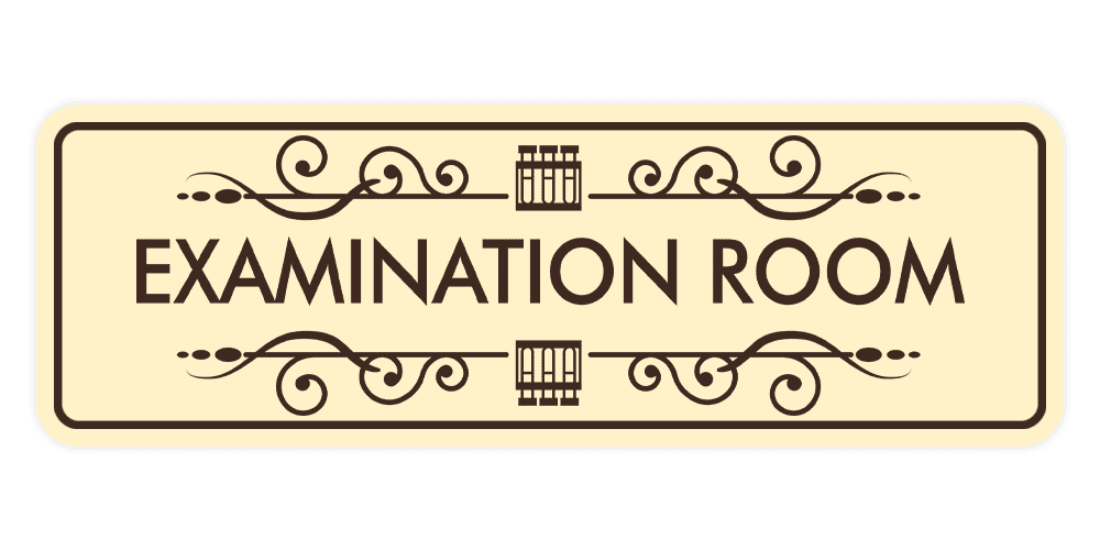 Signs ByLITA Standard Examination Room Sign (Ivory/Dark Brown) - Large ...