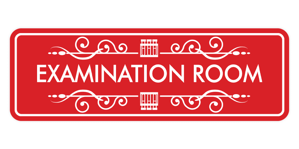 Signs ByLITA Standard Examination Room Sign (Red) - Small - Walmart.com