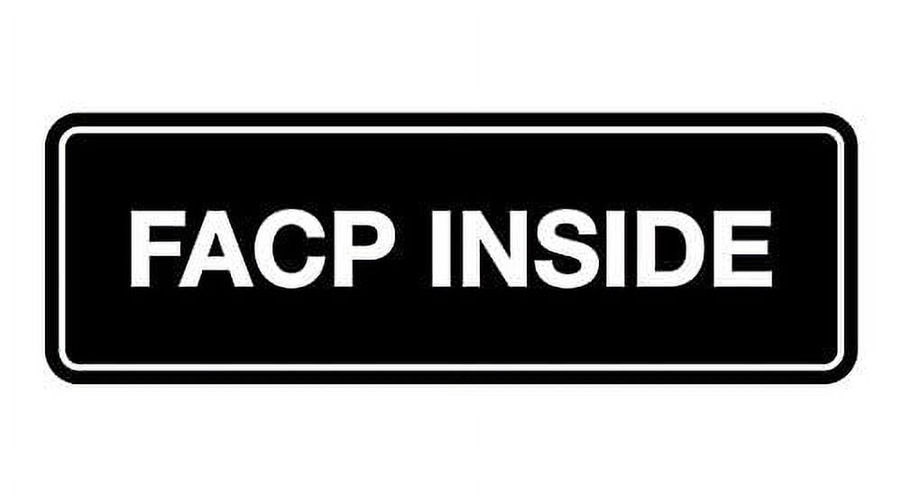 Signs ByLITA Standard FACP Inside Sign | Fire Safety Signage (Black ...