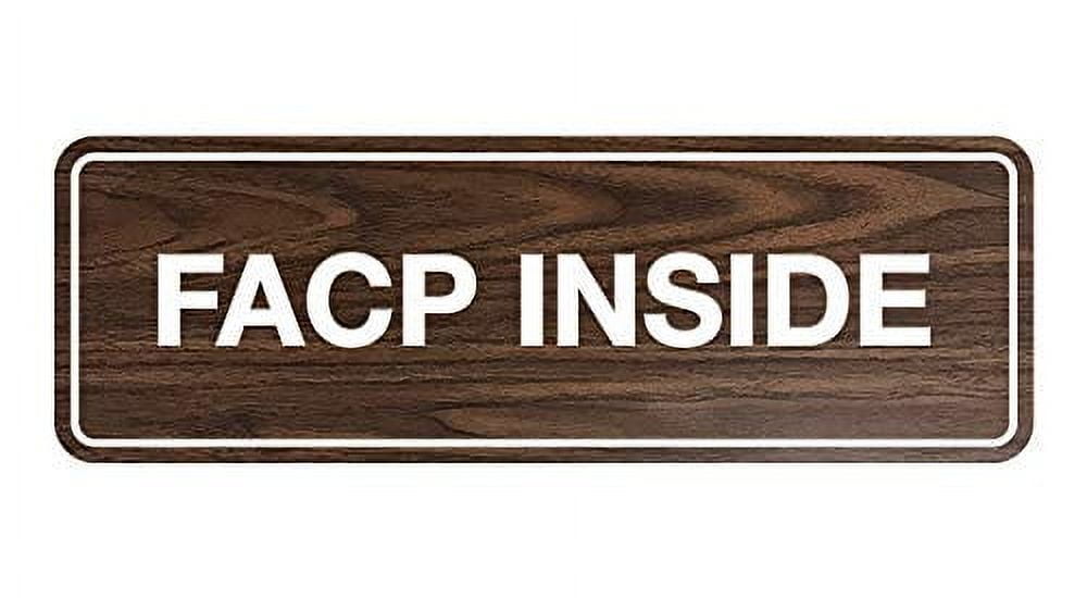 Signs ByLITA Standard FACP Inside Sign | Fire Safety Signage (Walnut ...