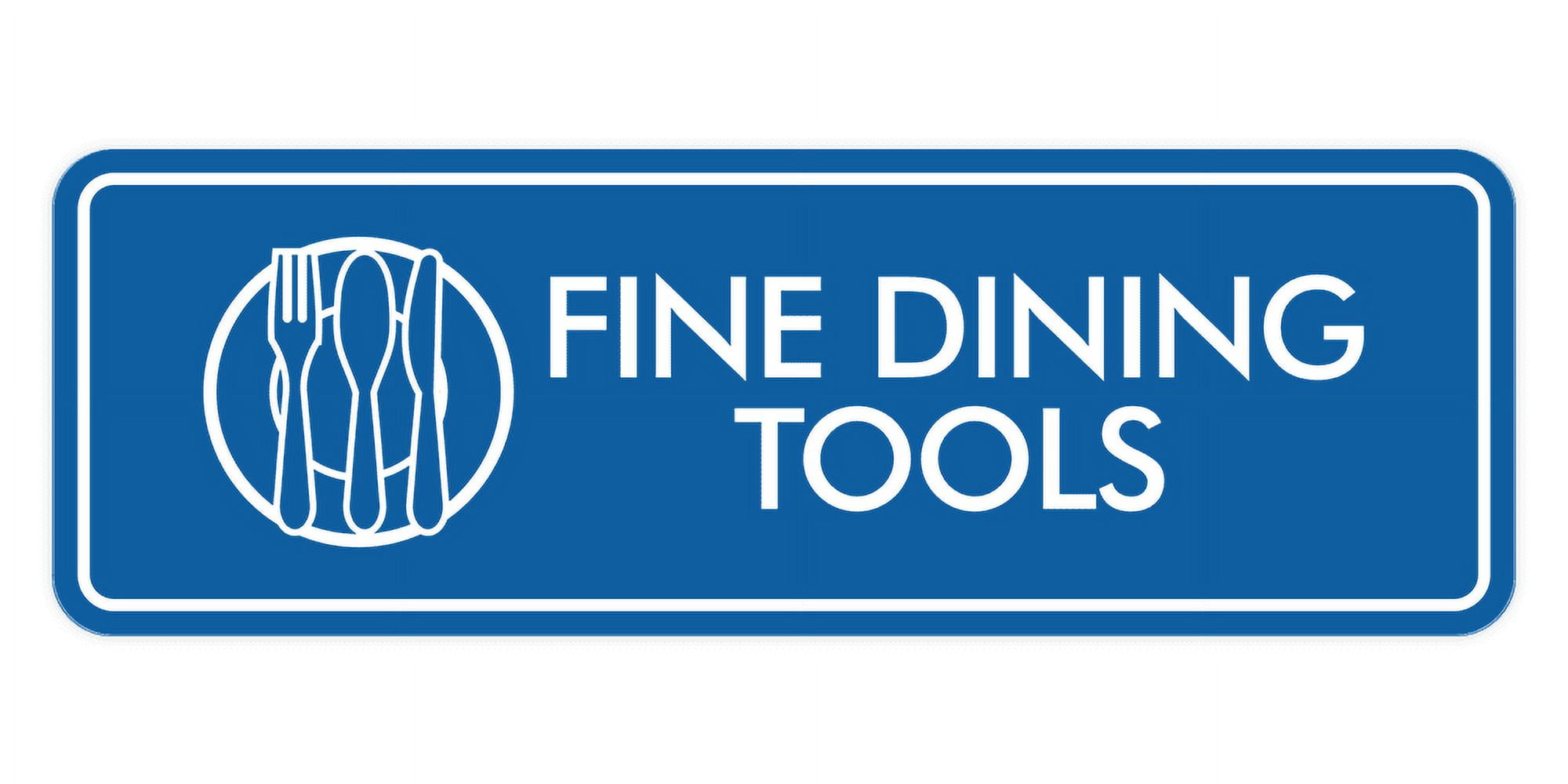 Signs ByLITA Standard Fine Dining Tools Door or Wall Sign Easy ...